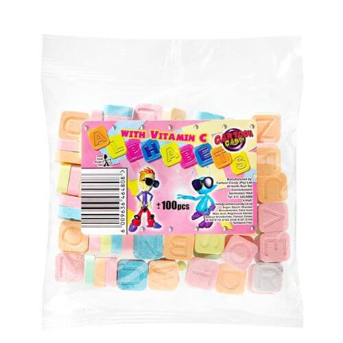 Cartoon Candy Alphabets 100's - Sweet Zone