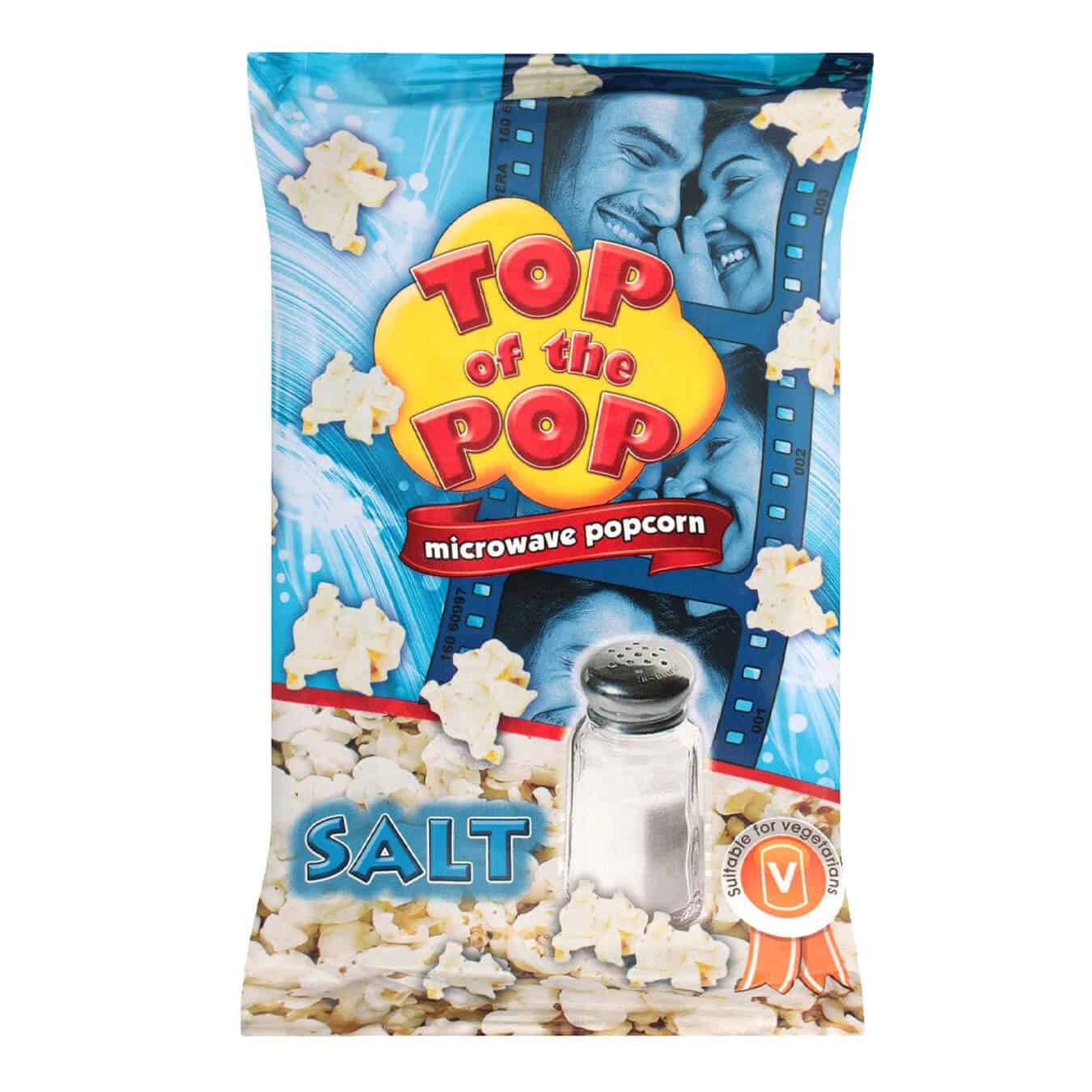 Top Pop Microwave Popcorn - Salt 100g- Sweet Zone